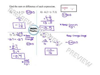 Practice Adding Subtracting Rational Numbers By Math Masters TPT