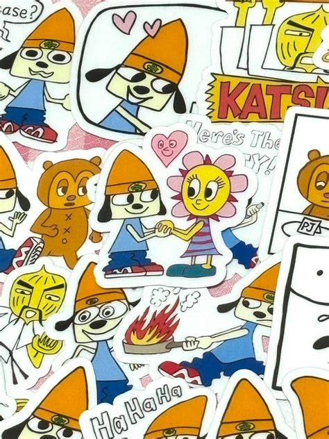 Parappa The Rapper 1 40 Pcs Stickers Waterproof From Japan Kawaii