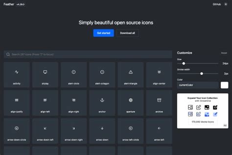 Feather Icons Toolfolio Io