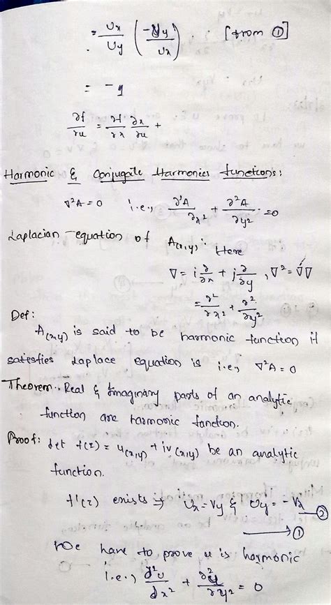 Solution Mathematics Harmonics And Conjugate Harmonics Funtions With