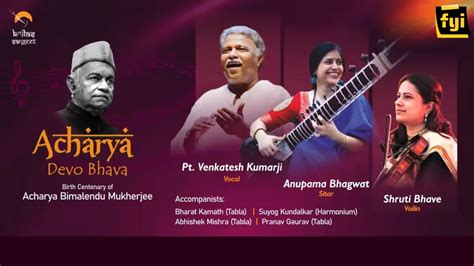 Acharya Devo Bhava By Pt Venkatesh Kumar Bookmyshow