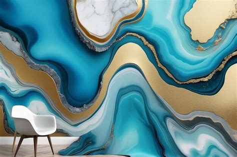 Premium Photo 3d Abstract Marble Wallpaper For Wall Decor Resin Geode
