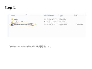 Simply How To Setup Modelsim PDF