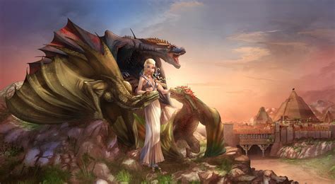 Daenerys Targaryen With Dragons 4k Wallpaperhd Tv Shows Wallpapers4k Wallpapersimages