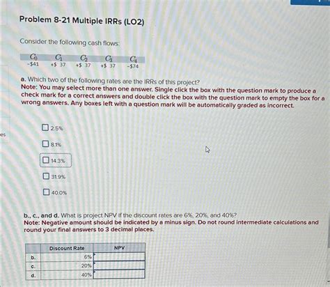 solved problem 8 21 ﻿multiple irrs lo2 consider the
