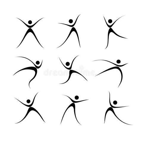 Ejemplo Del Vector De Los Iconos De Los Deportes Ilustración del Vector Ilustración de gente