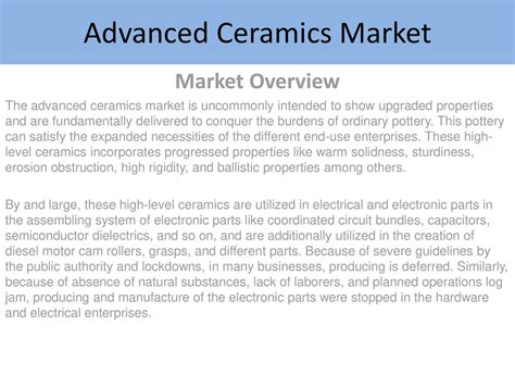 Advanced Ceramics Market Ppt Download