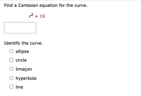 Answered Find A Cartesian Equation For The Bartleby