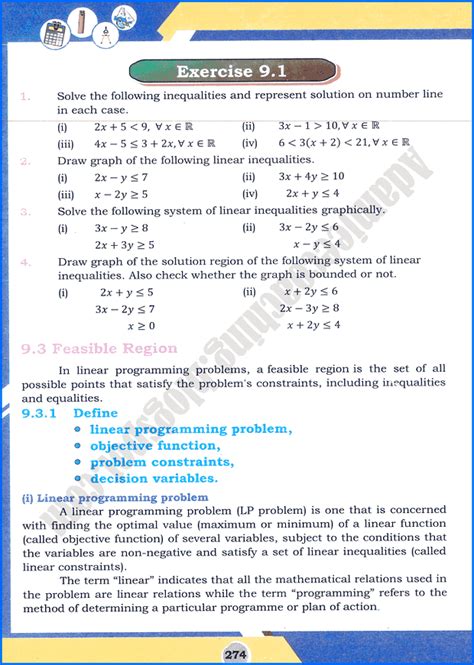 Adamjee Coaching Linear Programming Lp Unit 9 Maths Class 11th Text Book