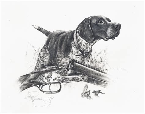 German Shorthaired Pointer Print Pointer Art German Pointer Hunting