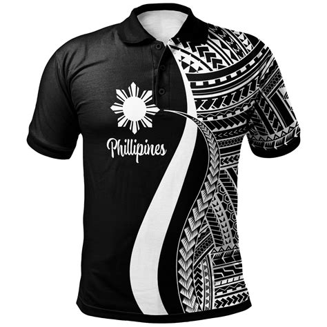 Philippines Custom Personalised Polo Shirt Polynesian Tentacle Tribal