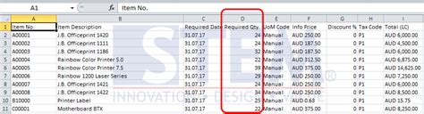 copy data antara ms excel and sap business one sap business one