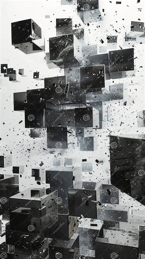 Exploding Cubes In Dynamic Motion Stock Illustration Illustration Of