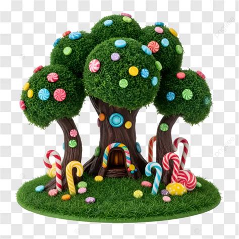 Magical Candy Fantasy Tree Decorated With Sweets And Lollipops Tree Candy Fantasy Png