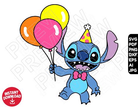 Stitch With A Balloon Svg Lilo And Stitch Svg Stitch Svg Lilo And
