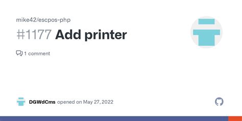 Add Printer · Issue 1177 · Mike42escpos Php · Github