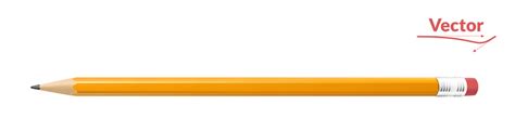 빨간색 고무로 날카롭게 현실적인 노란색 연필 벡터 그림입니다 0명에 대한 스톡 벡터 아트 및 기타 이미지 0명 고무 고정됨 Istock