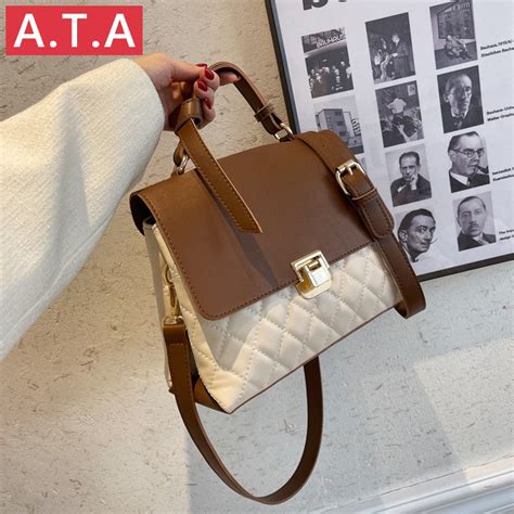 A T A กระเป๋าสะพายไหล่ ทรงเมสเซนเจอร์ เข้ากับทุกการแต่งกาย สไตล์ตะวันตก ระดับไฮเอนด์ สําหรับ