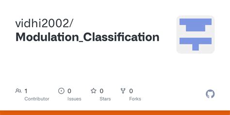 Github Vidhi2002modulationclassification