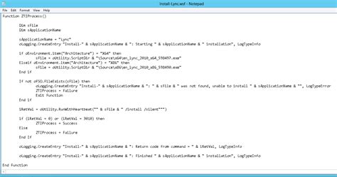 back to basic application deployment in mdt using a vb script wrapper