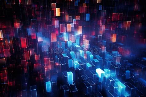 Modern Design Technology Futuristic Light Digital Abstract Night Blue