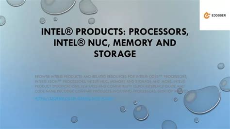 Ppt Intel® Products Processors Intel® Nuc Memory And Storage