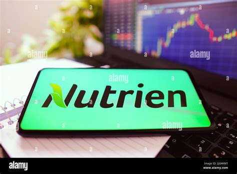 In This Photo Illustration The Nutrien Logo Is Seen Displayed On A