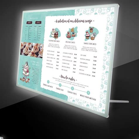 Jual Slim Light Box Kotak Lampu Pemesanan Konter Kecerahan Sudut Dapat