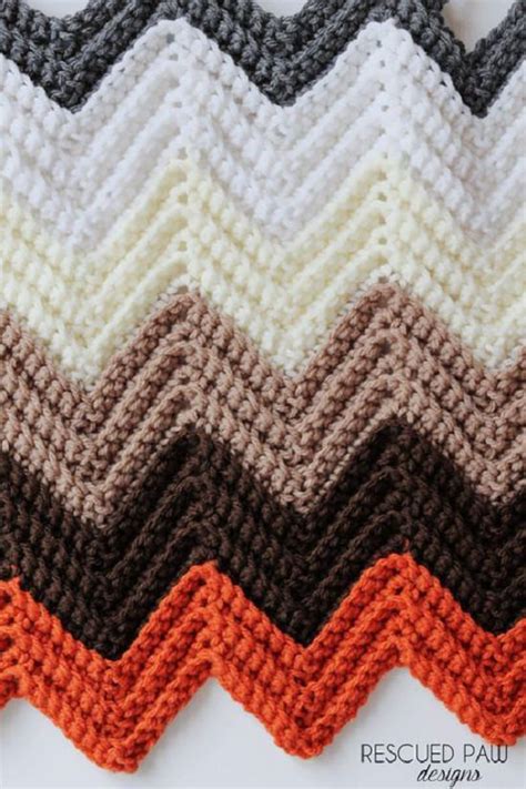 Single Crochet Chevron Afghan Pattern