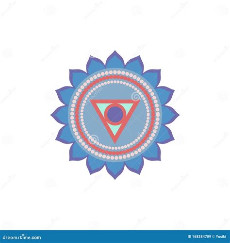 Vishuddha Chakra De Garganta Símbolo De La Quinta Chakra Humana