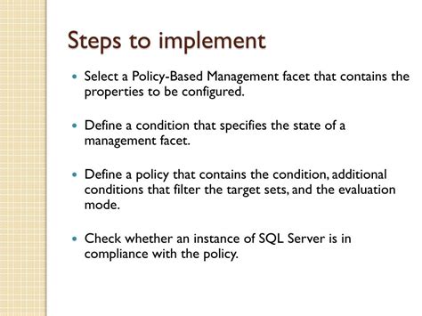 Ppt Policy Based Management In Sql Server 2008 Powerpoint