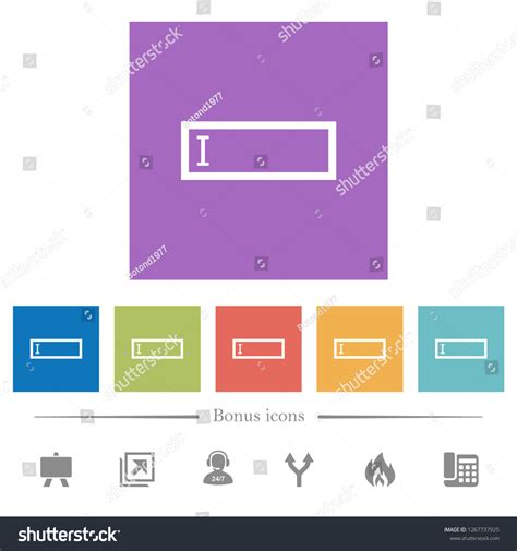 editbox editing cursor flat white icons เวกเตอร์สต็อก ปลอดค่า