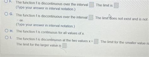 solved find all values x a where the function is