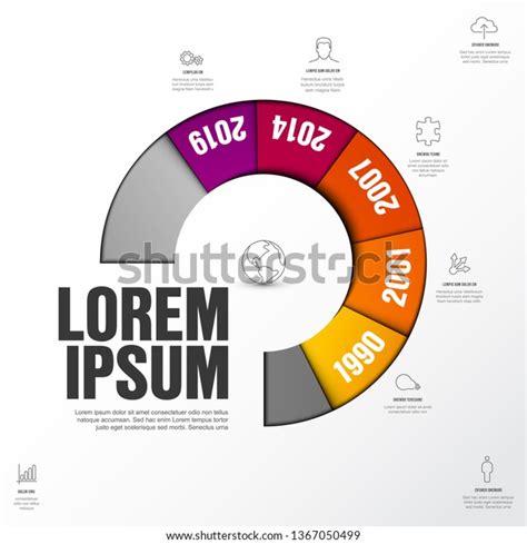 Vector Infographic Timeline Template Made Colorful Stock Vector Royalty Free 1367050499