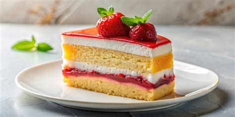 Irresistible Single Slice Of Cake On A White Plate A Closeup Food Photography Masterpiece A