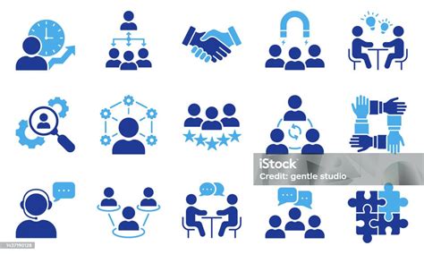 팀웍 커뮤니티 비즈니스 사람들 파트너십 글리프 픽토그램 컬렉션 인적 자원 관리 협업 실루엣 아이콘 세트 직원 리드 경력 아이콘