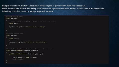 multiple inheritance in java3 1 pptx