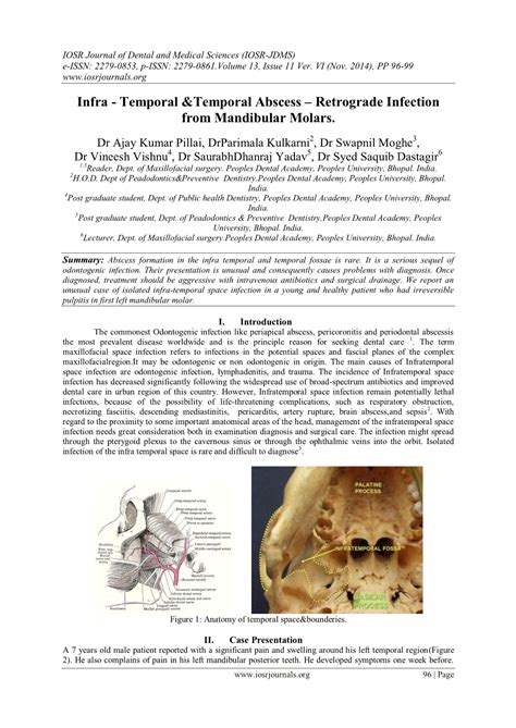 Infra Temporal Andtemporal Abscess Retrograde Infection From Mandibular Molars Docslib