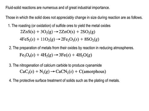 Fluid Particle Reaction Ppt Pdf