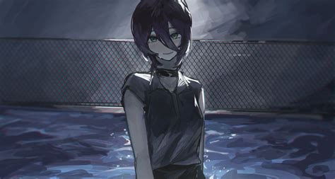 An Anime Character Is Standing In The Water