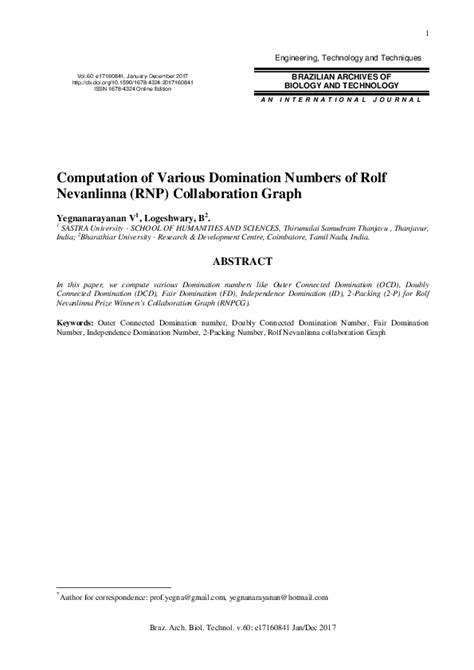 Pdf Computation Of Various Domination Numbers Of Rolf Nevanlinna Rnp
