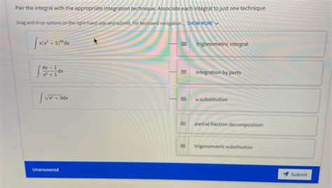 Solved Pair The Integral With The Appropriate Integration Chegg Com