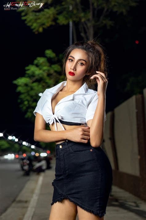 Street Photos Of Yu Yu Zaw With Three Different Outfits Myanmar Models Db