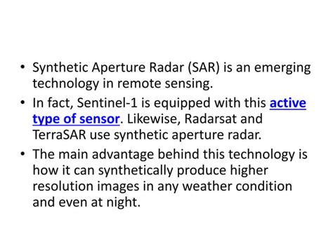 Synthetic Aperture Radar Sar Basicspptx
