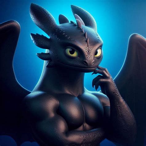 A Hot And Sexy Muscular Toothless By Thedragonlover237 On Deviantart