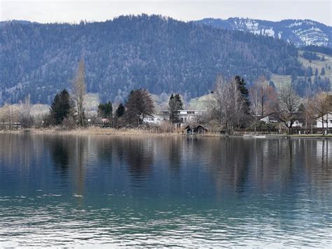 Swiss Subalpine Lake See Agerisee Or Ageri Lake Aegeri Lake