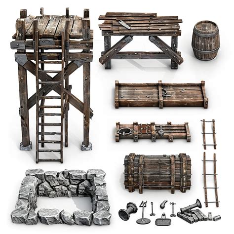 Premium Vector 2d Video Game Assets Mining Game Assets Old Coal Mine
