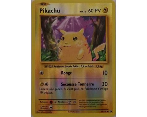 Pikachu Carte Reverse Commune 60 Pv XY12 35 108 XY 12 Evolutions
