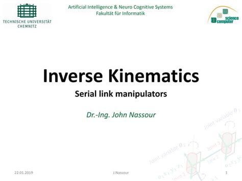 Inverse Kinematics Of Robotic Manipulators Pdf Physics Science