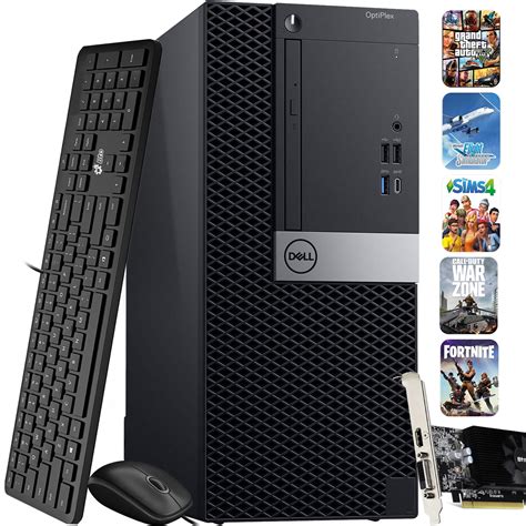 Restored Dell OptiPlex Gaming Desktop Computer Tower Intel Hexa Core I7